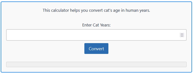 Cat Years to Human Years Calculator / Convert Cat Age in Human Years