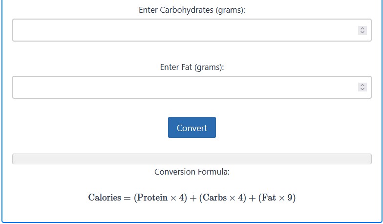 Macros to Calories Calculator / Convert Macros to Calories