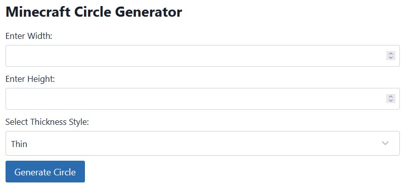 Minecraft Circle Generator - Generate Minecraft Pixel Circle