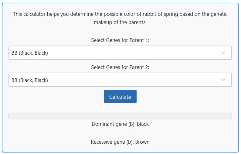 Rabbit Color Calculator - Find Bunnies Coat Colors