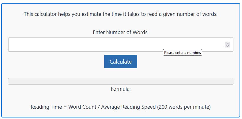 Words To Time Calculator - Convert Words To Reading Time