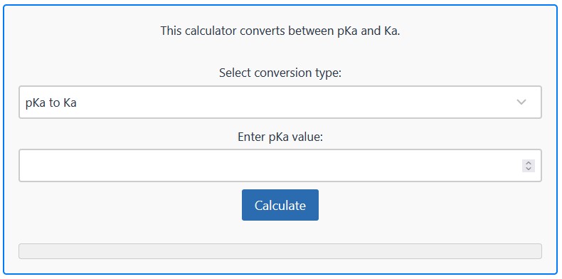 pKa to KA Calculator - Convert pKa to KA
