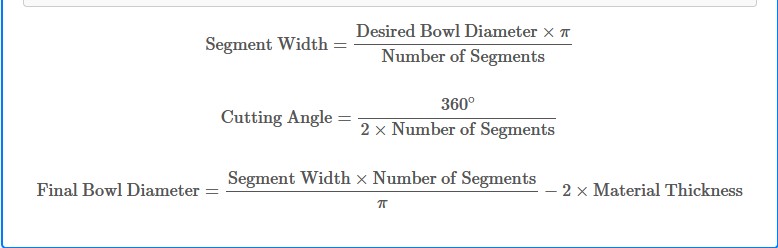 Bowl Segment Calculator