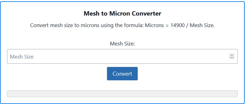 Mesh to Micron Converter - Simple Mesh to Micron Conversion