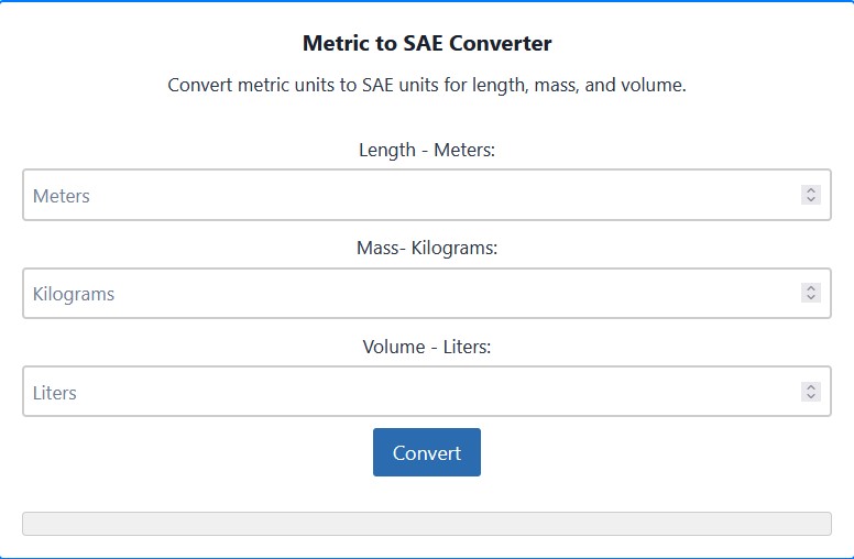 Metric to SAE Converter - Calculate MM to Inches