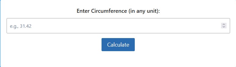 Circumference to Diameter Calculator