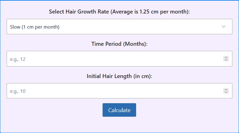 Hair Growth Calculator