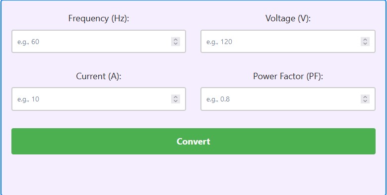 Hz to Watts Conversion Calculator - Convert Hertz (Hz) to Watts (W)