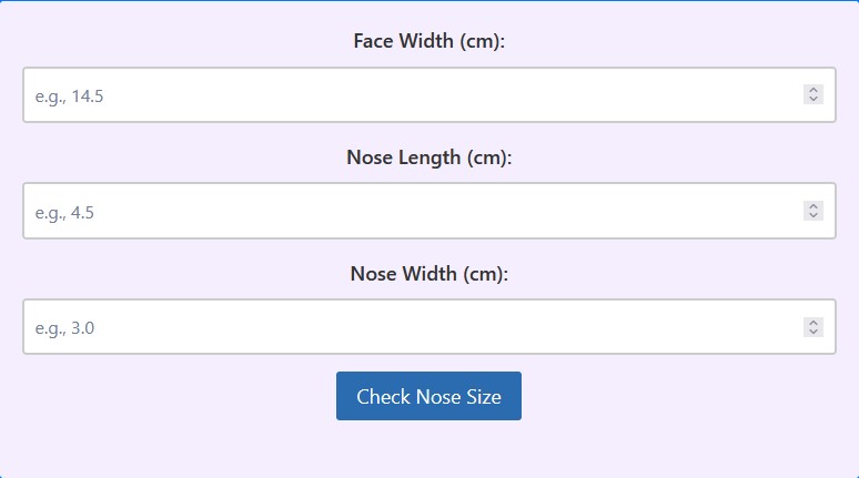 Is My Nose Big Calculator - Measure Nose Length