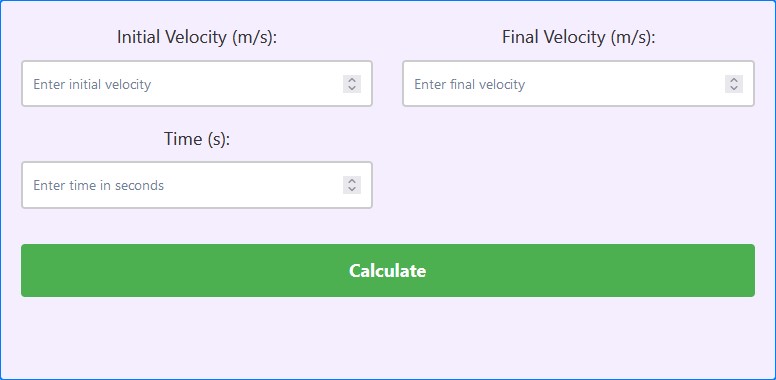 Magnitude of Acceleration Calculator