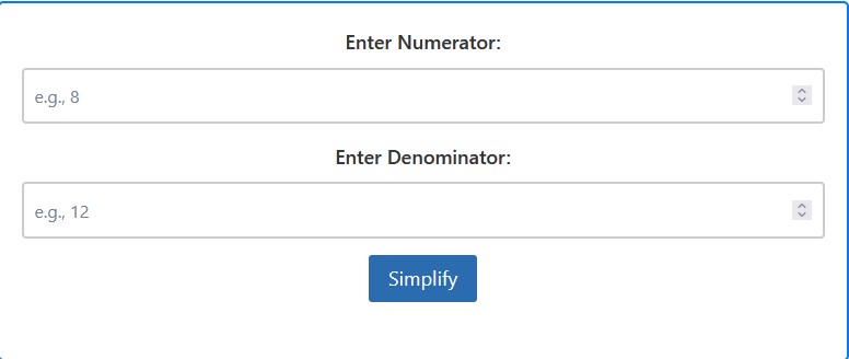 Simplify Fractions Calculator