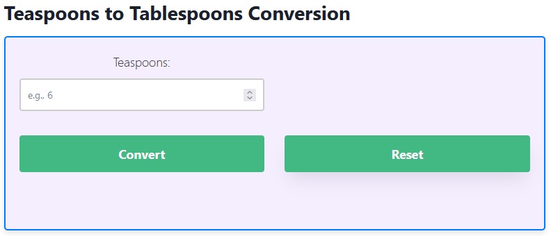 Convert Teaspoons to Tablespoons - tsp to tbsp Conversion