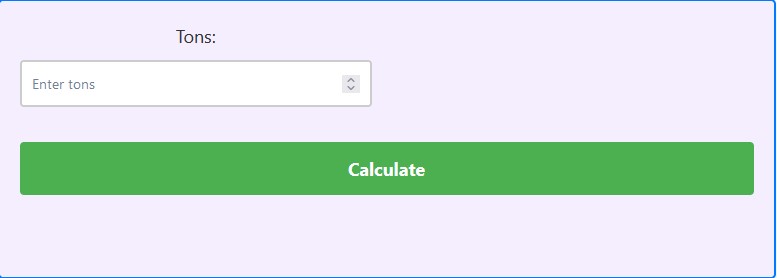 Ton to Horsepower Conversion Calculator