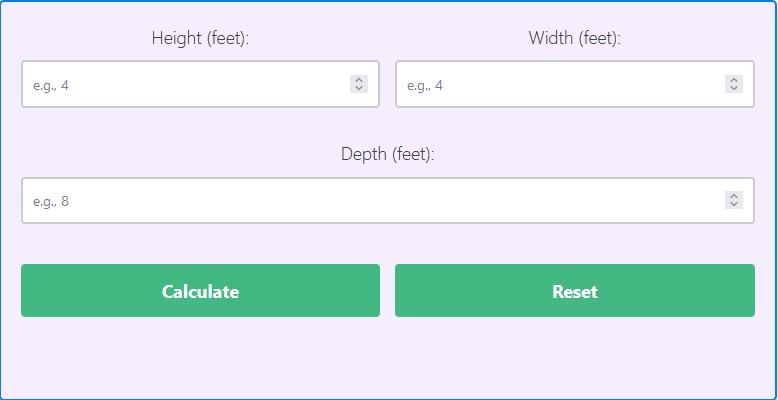Cord of Wood Calculator