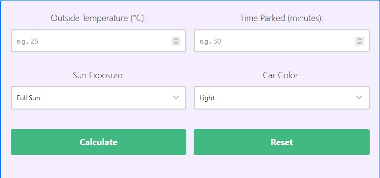 Inside Car Temperature Calculator - How Hot Does The Inside of a Car Get