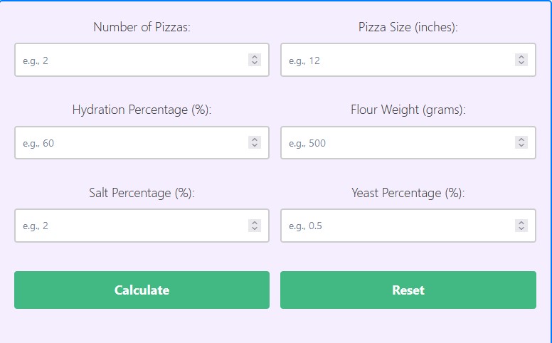 Pizza Dough Calculator 🍕 - Never Mess-up your Dough for Perfect Pizza