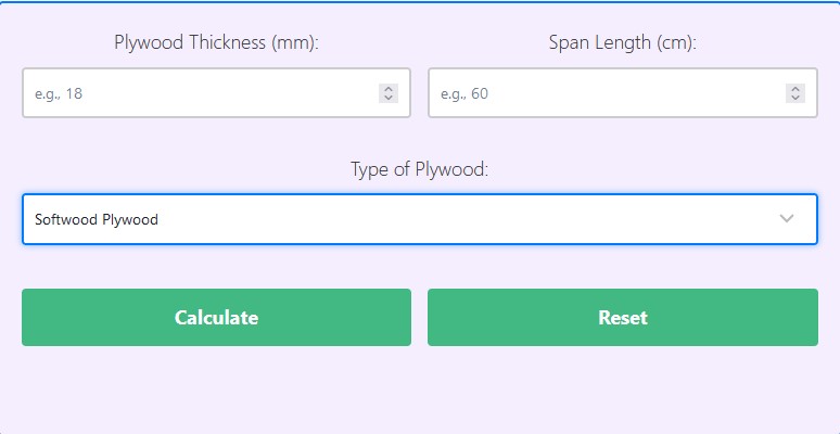 Plywood Load Capacity Calculator - Determining Maximum Weight Capacity