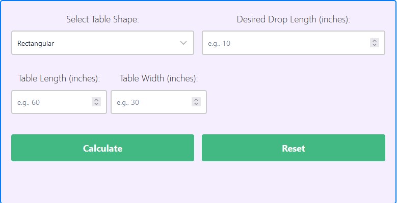 Tablecloth Size Calculator: Determining the Perfect Fit for Your Table