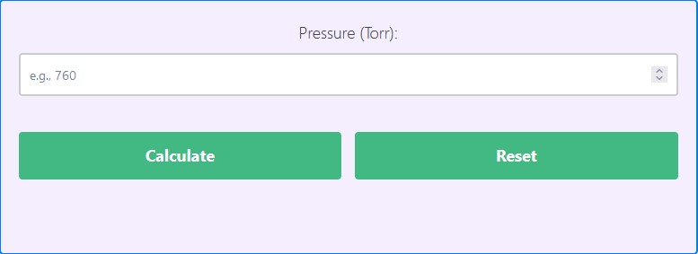 Torr to Atm Calculator - Convert Torr to Atmospheres