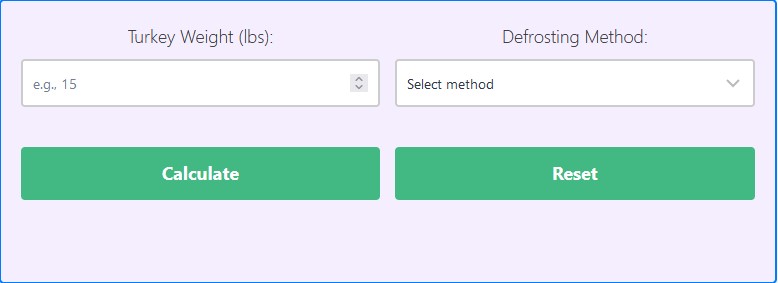 Turkey Defrost Time Calculator - How Long To Thaw a Frozen Turkey