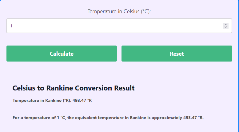 Celsius to Rankine Calculator - Convert °C to °R