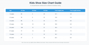 Kids Shoe Size Calculator - Accurately Measure Child Shoe Size