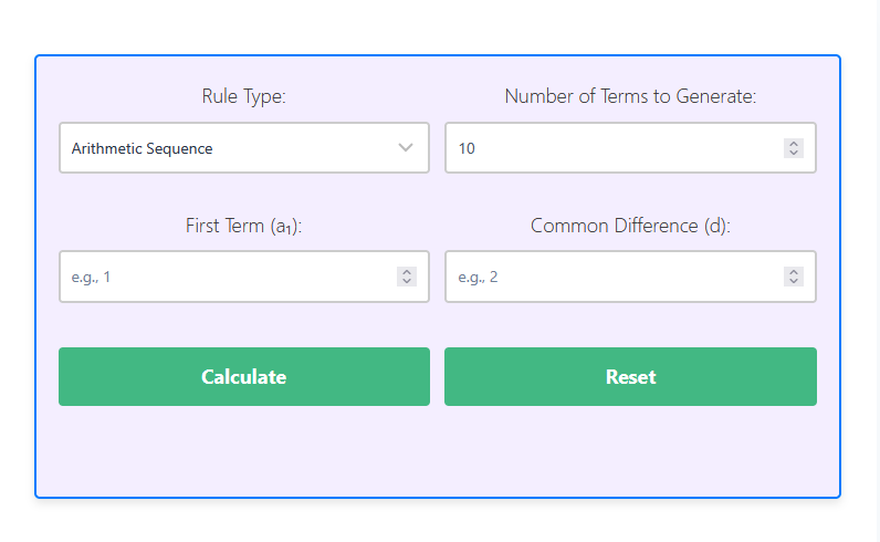 Recursive Rule Formula Calculator